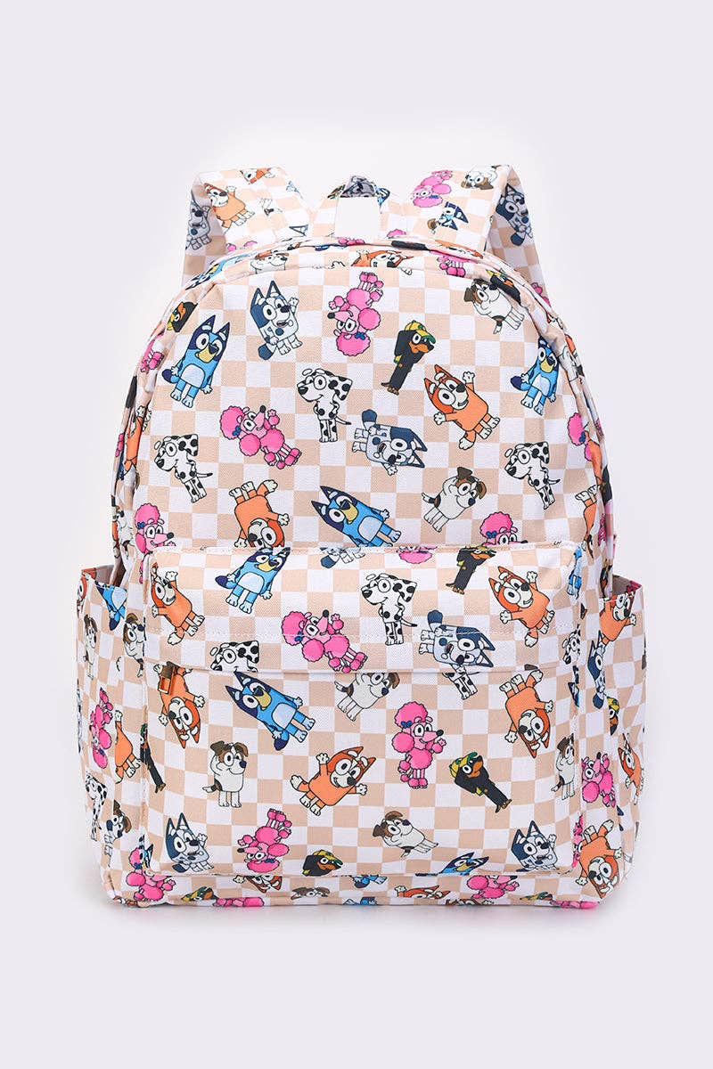 Kids Checkered Character Backpack – Abundantly Blessed