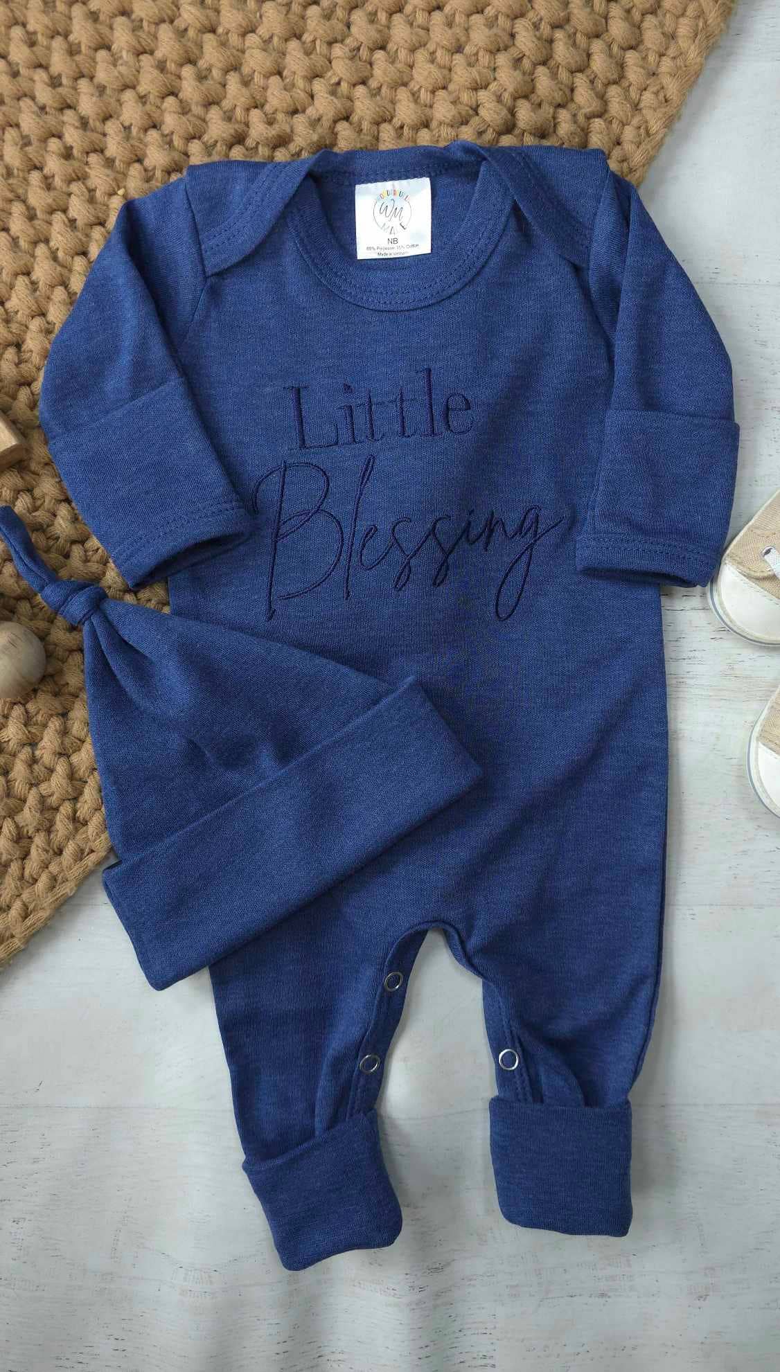 Baby Romper | Little Blessing Blue – Abundantly Blessed